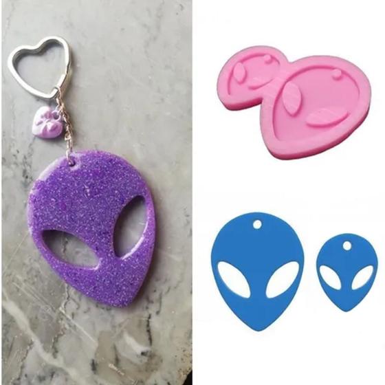Molde De Silicone Alien Alienígena Resina Chaveiro Rb1106 - MOLDS ...