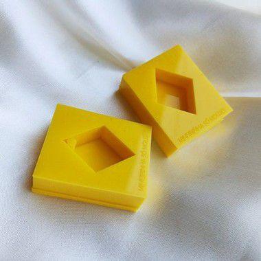 Molde de silicone Pingente Losangulo para joia afetiva de resina epoxi ...