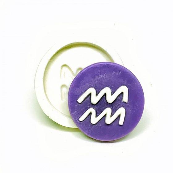 Molde de Silicone Signos - Simbolo Aquario - Cia do Molde - Molde e ...