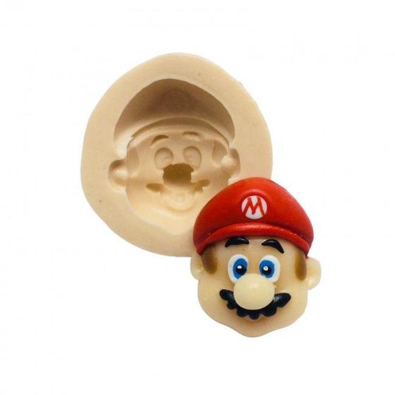 Molde de Silicone Super Mario Bros - Rosto do Mario - Cia do Molde ...
