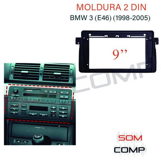 Moldura Multimidia 2din Bmw 3 (e46) (1998/2005) - LUDOVICO - Moldura de Painel - Magazine Luiza