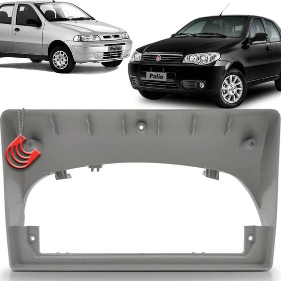 Moldura Painel 2 Din Central Multimidia Dvd Mp5 9 polegadas Fiat Palio Siena Strada Weenekd G2 ...