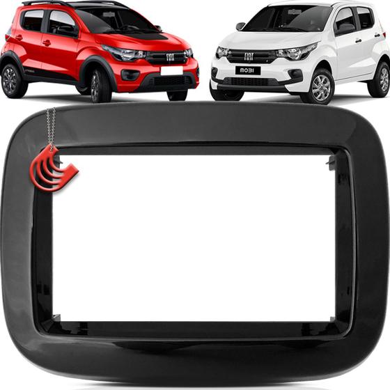 Moldura Painel 2 Din Central Multimidia Dvd Mp5 Black Piano Fiat Mobi - Autoplast / Expex ...