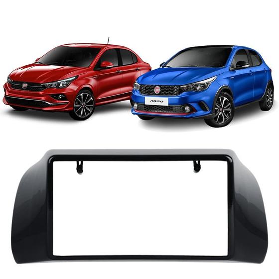 Moldura Painel 2 Din Para Player 7 Polegadas Fiat Argo Cronos 2018 2019 2020 2021 2022 ...