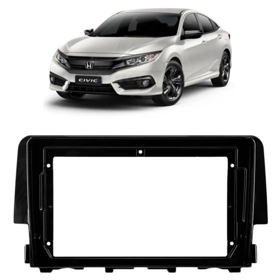 Moldura Painel Central Multimidia 9 Polegadas Civic 2017 à 2021 Black Piano Novum Expex ...