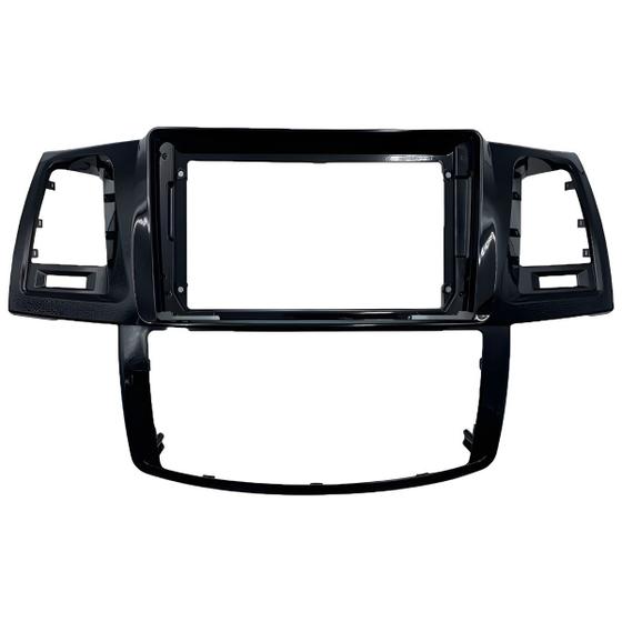 Moldura Painel Central Multimidia 9 Polegadas Hilux 2014 à 2017 Black Piano Novum Expex ...