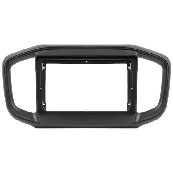 Moldura Painel Central Multimidia 9 Polegadas Strada Nova Fiorino 2021 à 2024 Preto Expex ...
