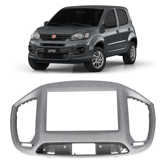 Moldura Painel MP5 DVD 2 Din Fiat Uno 2015 2016 2017 2018 2019 2020 2021 7 Polegadas - ECARSHOP ...