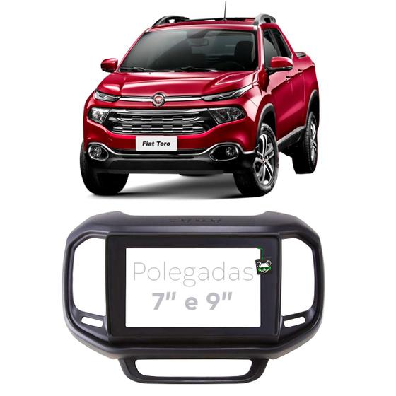 Moldura Painel Multimidia Fiat Toro 2016 A 2020 7 E 9 Pol - Ludovico - Moldura do Painel ...