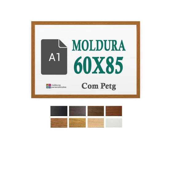 Moldura Preta Quadro 60X85 A1 Para Impressão Poster Com Petg - Molduras ...