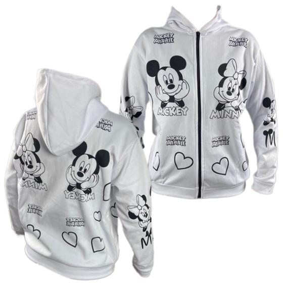 Moletom Feminino Blusa de Frio Minnie-Mickey Poliéster Capuz - MMC ...