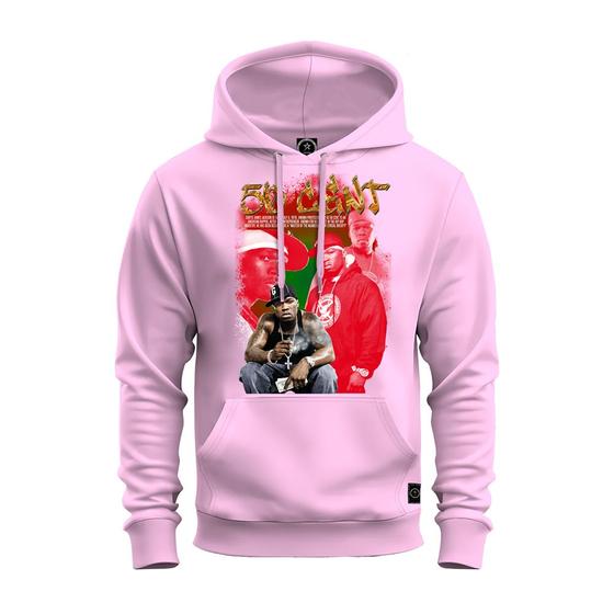 Moletom Premium Algodão Unissex Blusa De Frio Bolso e Capuz 50 Cent New ...