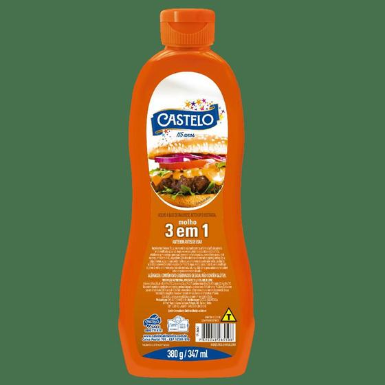 Molho 3 em 1 Castelo 380g - Castelo Alimentos - Mostarda - Magazine Luiza