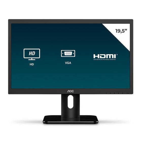 Monitor 19,5” LED 20E1H - AOC - Monitor para Computador - Magazine Luiza