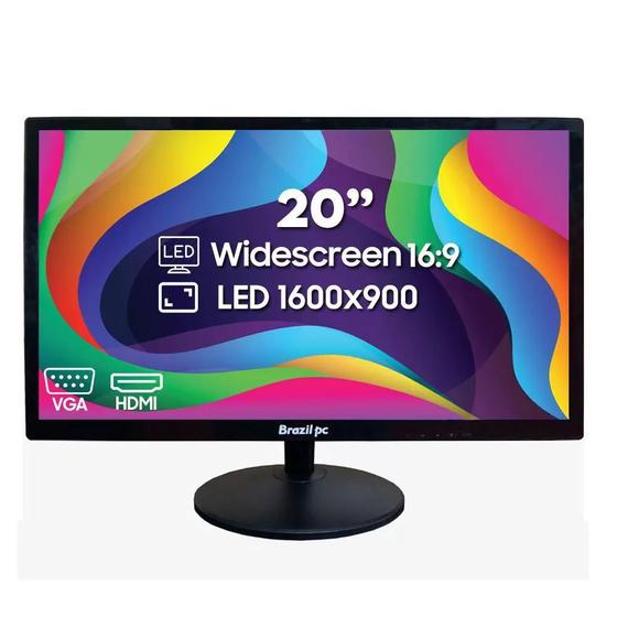 Monitor 20 Polegadas Led Widescreen HDMI-VGA / BPC - BrazilPC - Monitor ...