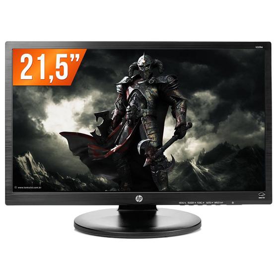 Monitor 21.5" led hp v225hz - altura e rotacao - full hd - dp - vga ...