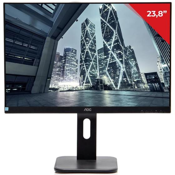 Monitor aoc led 23,8 fhd 24p1u com ajuste de altura - Monitor para Computador - Magazine Luiza