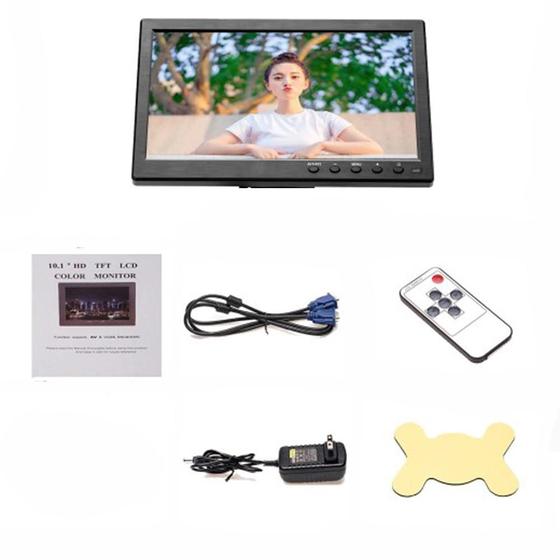 Monitor Automotivo Color Lcd Hdmi/Vga/Av/Usb/Sd 10 Polegadas - Yieqin - Monitor Automotivo ...