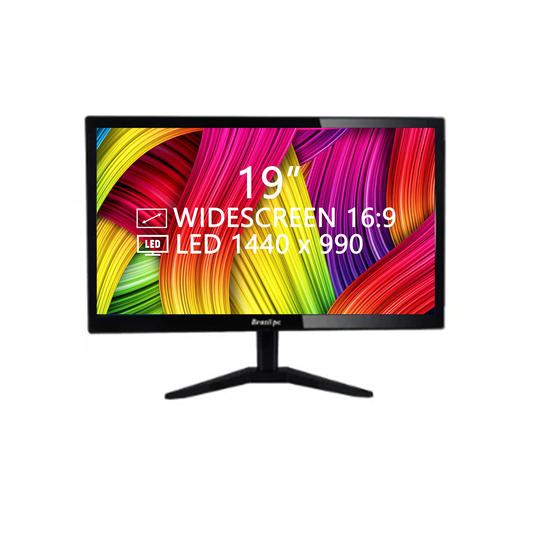 Monitor Brazil PC 19" HD LED Widescreen HDMI/VGA Ajuste de Ângulo BPC ...