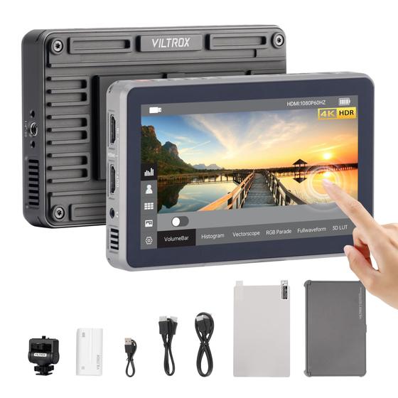 Monitor de câmera VILTROX DC-X2 6" com tela sensível ao toque Full HD ...