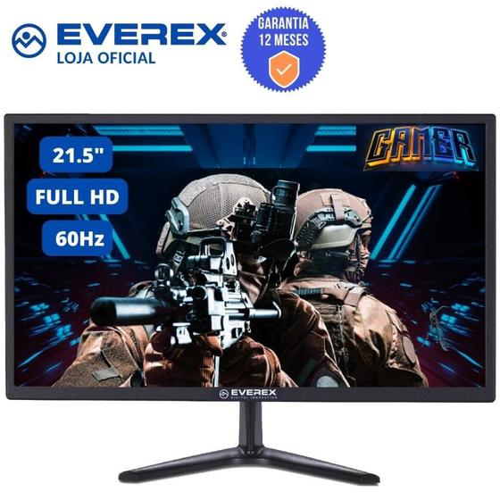 Monitor gamer 21.5" led full hd, alta-resolução - everex - Monitor para ...
