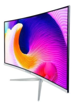 Monitor gamer 23,6p branco curvo fhd 75hz hdmi vga bluecase - Monitor ...