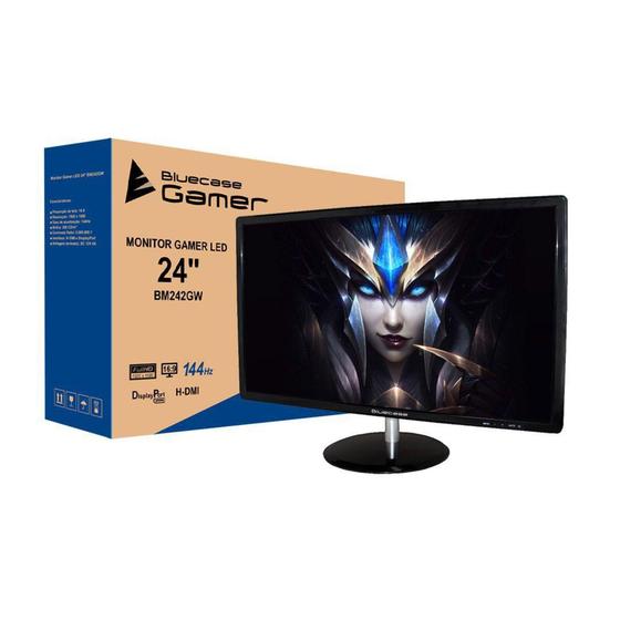 Monitor Gamer BlueCase 24", FullHD, 144Hz, 1Ms, BM242GW - Monitor para Computador - Magazine Luiza