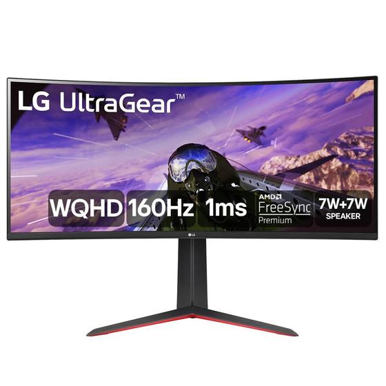 Monitor Gamer Curvo LG UltraGear LG 34", UltraWide, 160Hz, WQHD, 1ms ...