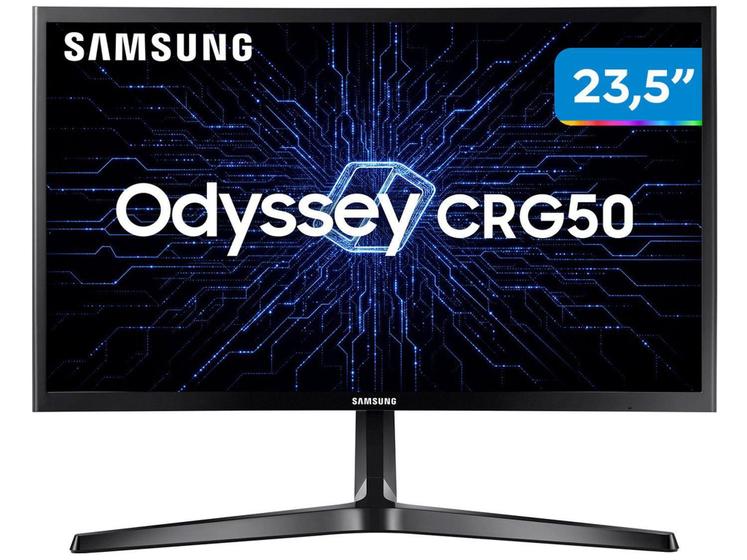 Monitor Gamer Curvo Samsung Série CRG50 Odyssey - 23,5” Full HD 144Hz 4ms Display Port HDMI ...