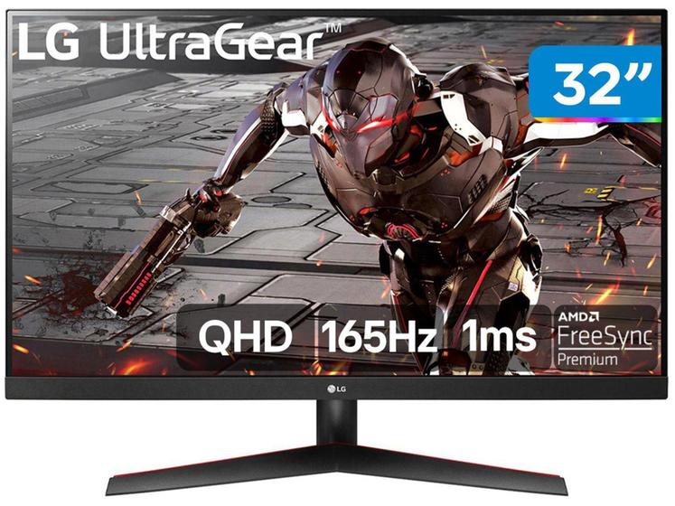Monitor Gamer LG UltraGear 32GN600-B 31,5” - QHD 165Hz 1ms HDMI DisplayPort FreeSync - Monitor ...
