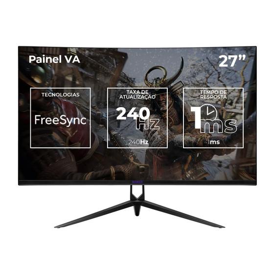 Monitor Gamer Mancer Valak VX240H, 27 Pol, VA, Curvo, FHD, 1ms, 240Hz ...