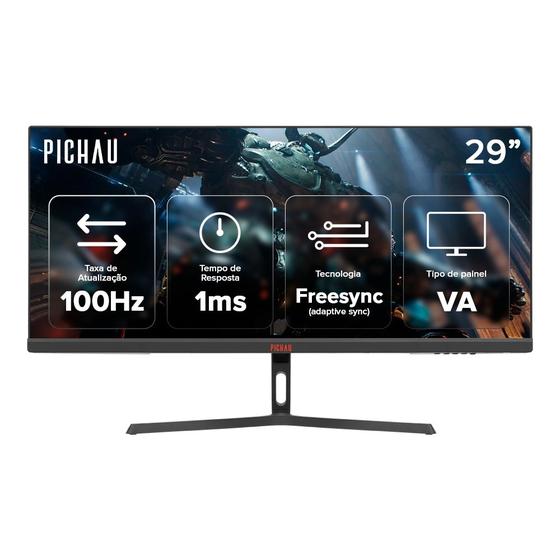 Monitor Gamer Pichau Nexus W29, 29 Pol, VA, Ultrawide, WFHD, 1ms, 100Hz, FreeSync, HDMI/DP, PG ...