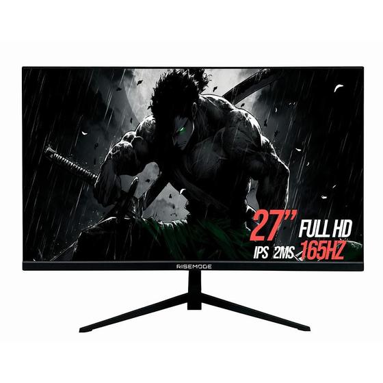 Monitor Gamer Rise Mode 27" Full HD, 165hz, IPS, Preto, DisplayPort e ...