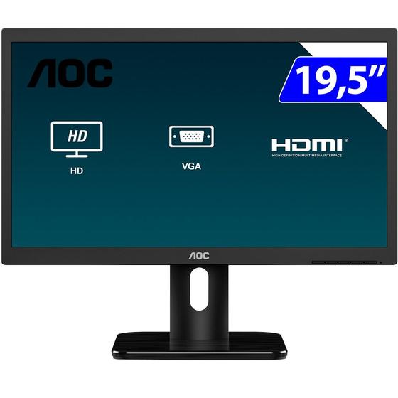 Monitor LED 19,5 Polegadas Widescreen Antirreflexo 20E1H AOC - Monitor ...