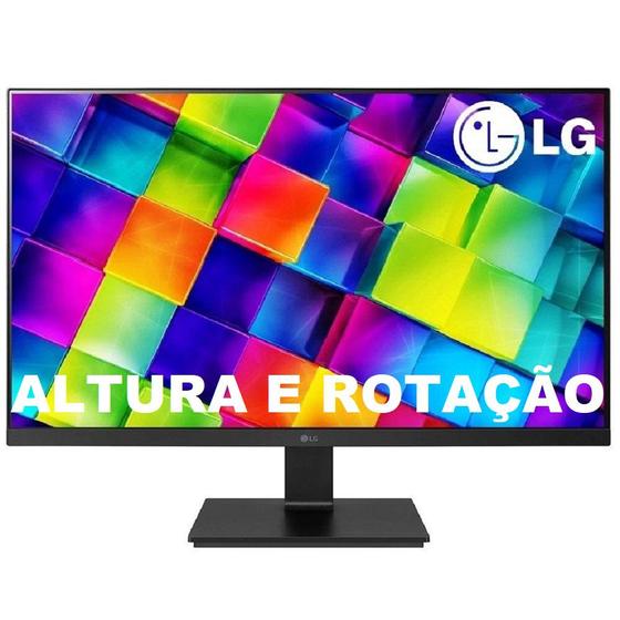 Monitor LED 24" LG, Ajuste de altura e rotação, Pivot, IPS, Full HD ...