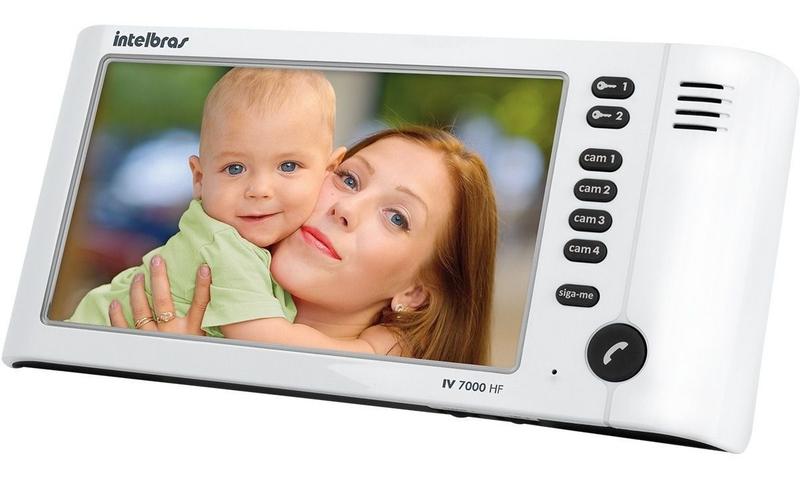 Monitor Modulo Interno IV7000HF LCD Video Porteiro Intelbras - Monitor ...