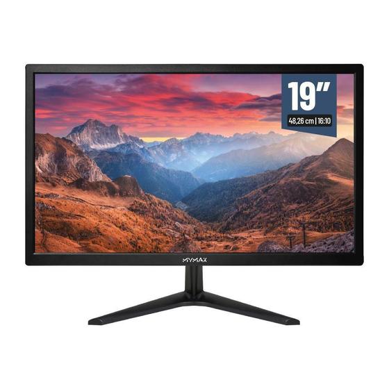 Monitor Mymax 19' Resolução 1440X900 HD Led 60HZ HDMI VGA 3.6ms Preto ...