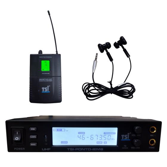 Monitor Pessoal In Ear Sem Fio TSI PONTO-IEM 8 - TSI - Equipamento de ...