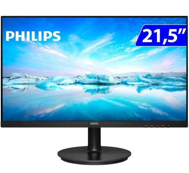 Monitor Philips 21,5 Led Full Hd 221v8l Hdmi, Vga, 4ms, 75 Hz - Monitor ...
