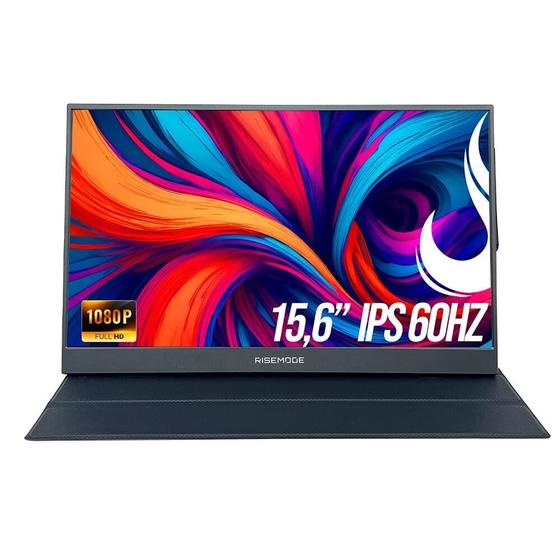 Monitor Portátil Gamer Rise Mode Portavision, 15.6" Full HD 60Hz IPS, Mini HDMI, USB-C, sRGB66 ...