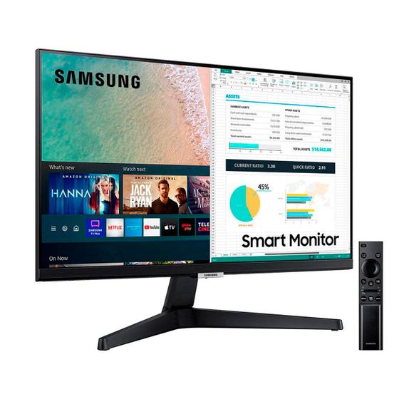 Monitor Smart Samsung M5, 24" IPS Full HD, HDR10, HDMI/USB/Bluetooth, Preto - LS24AM506NLMZD ...