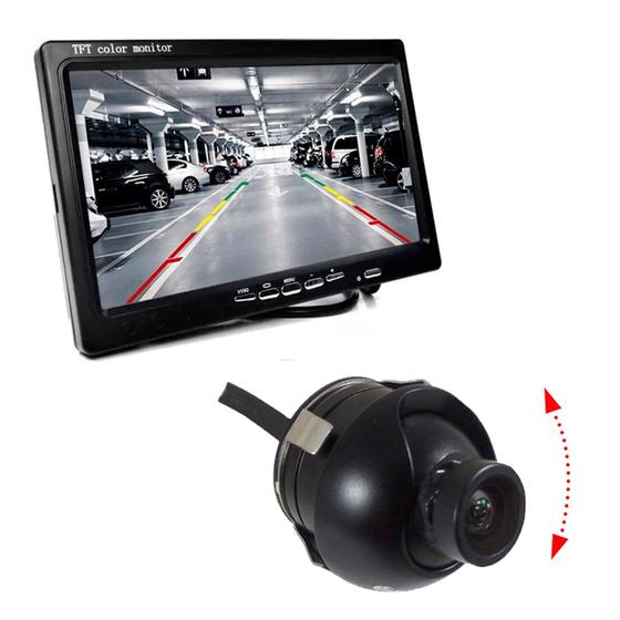 Monitor Veicular Lcd 7 Pol + Câmera Tartaruga Ajustável - Tech One ...