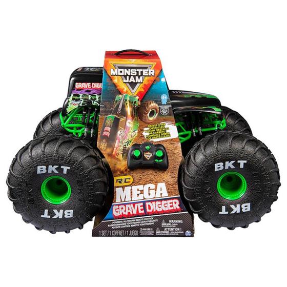 Monster Jam Gigante Mega Grave Digger Controle Remoto 2885 - Spin ...