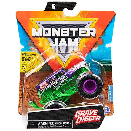 Monster jam grave digger purple 30th 1:64 sunny - Carrinho de Brinquedo ...