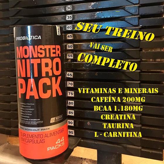 Monster Nitro Pack 44 Packs - PROBIOTICA - BCAA - Magazine Luiza