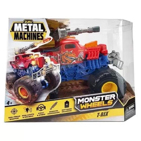 Monster Wheels Dinossauro T-Rex Metal Machine Candide 8709 - Pistas de ...