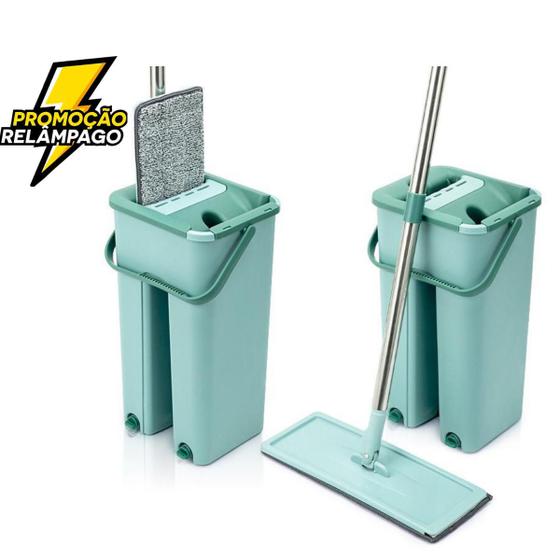 mop flat Limpeza Lava E Seca Microfibra Multiuso Vertical Refil ...