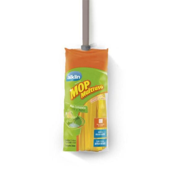 Mop Multiuso com Tiras com Cabo Amarelo - Alklin - Mop - Magazine Luiza