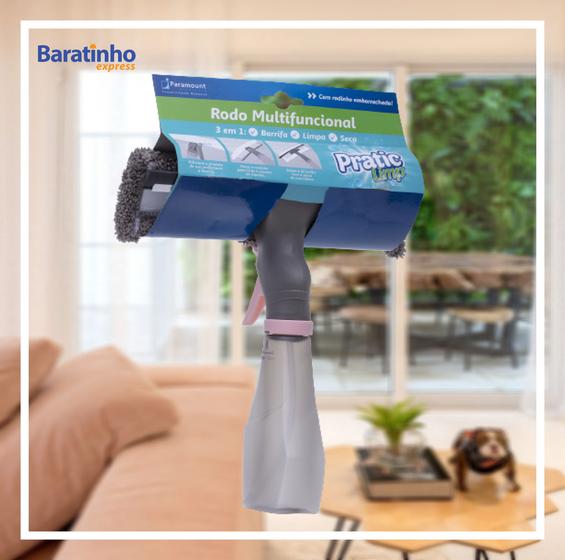 Mop Rodo Limpa Vidros Sacadas Janelas C/ Refil De Microfibra - Noviça ...