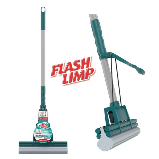 Mop Rodo Magico Flash Limp Original Limpeza Geral Vassoura - Flashlimp ...